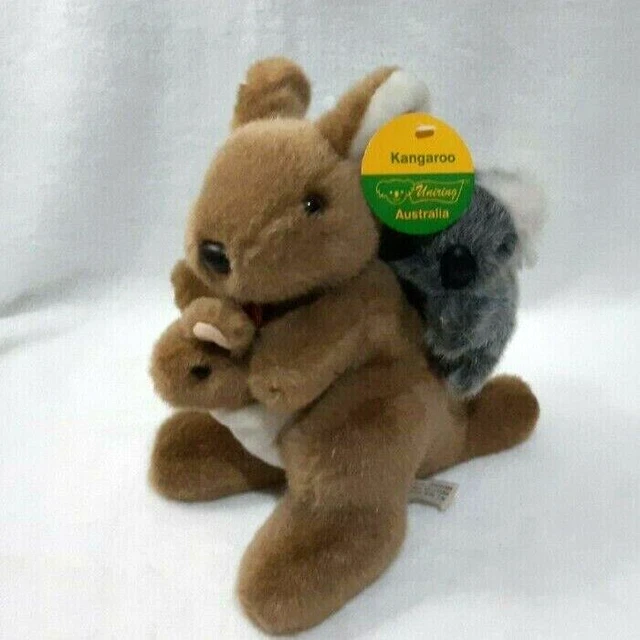 KANGAROO W/ JOEY and Koala 8" Uniring Australia Plush Stuffed Animal Toy w/ Tag £12.99 - PicClick UK